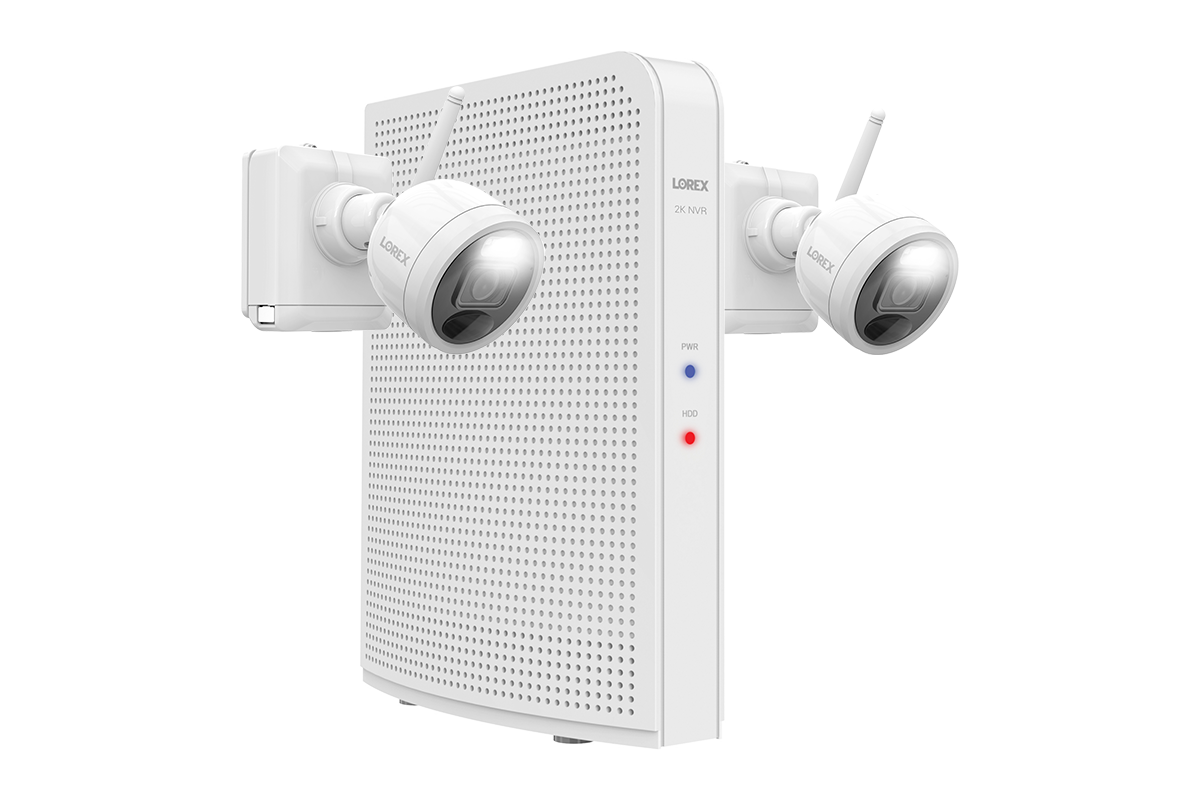 Lorex 2K 8-Channel 64GB NVR System with Two Outdoor Battery Security ...