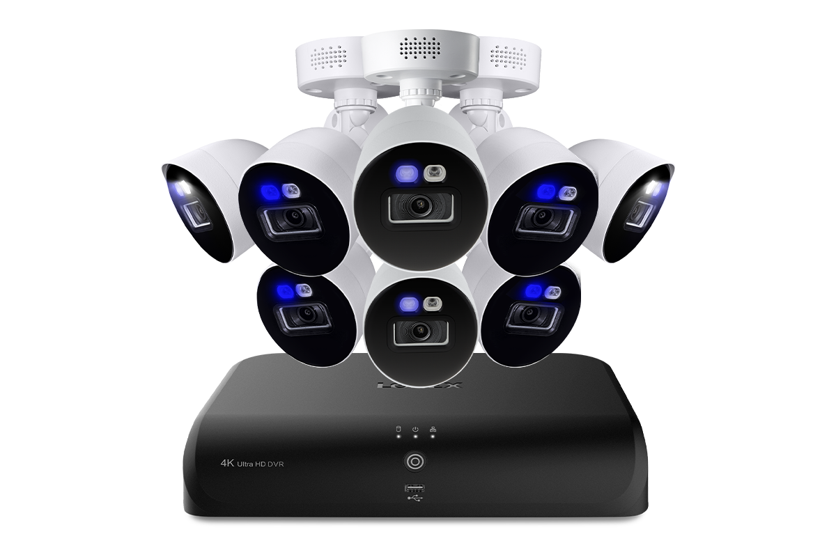 Lorex Fusion 4K 12-Channel 2TB Wired DVR System with 8 Smart Deterrence ...