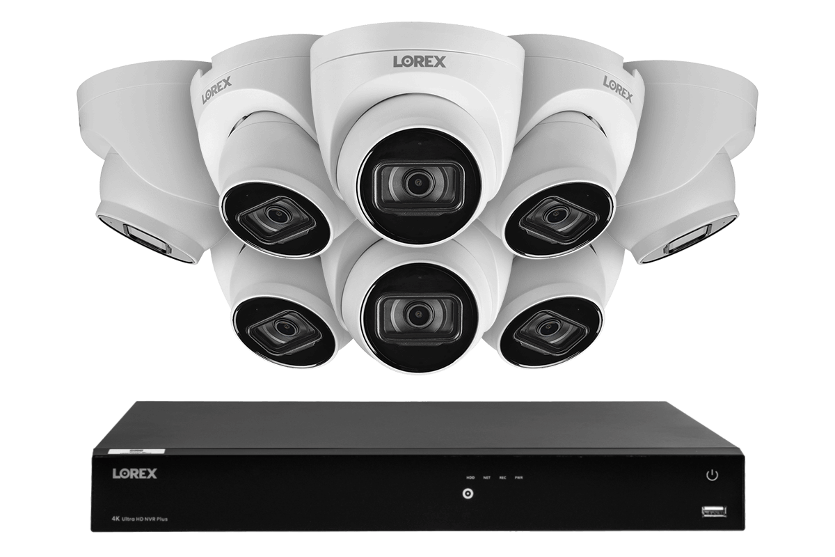 Lorex Fusion 4K 16-Channel 3TB Wired NVR System with IP Dome Cameras