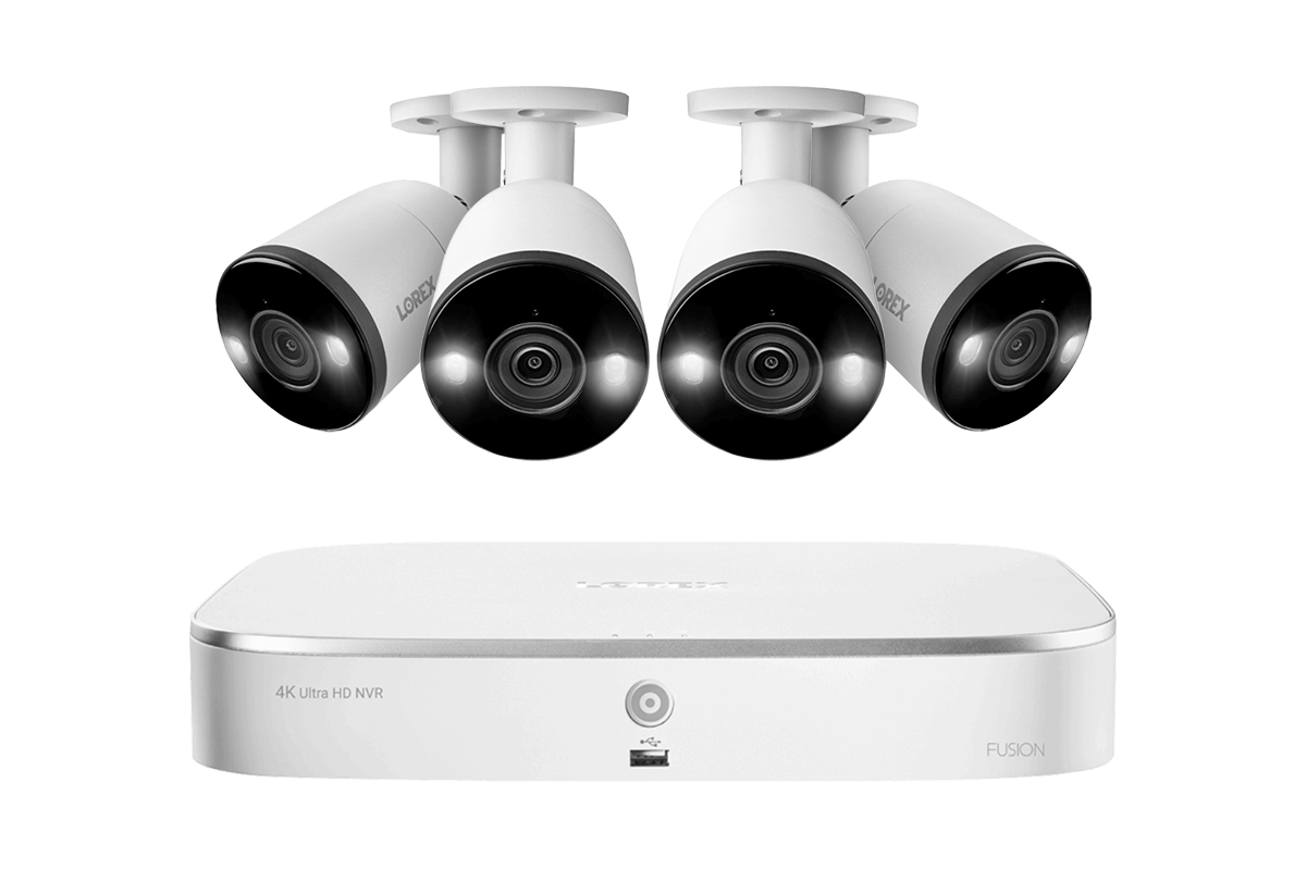 16 Camera Security System 16-Channel Fusion NVR System With 4K IP Cameras - 8MP Security Camera ...